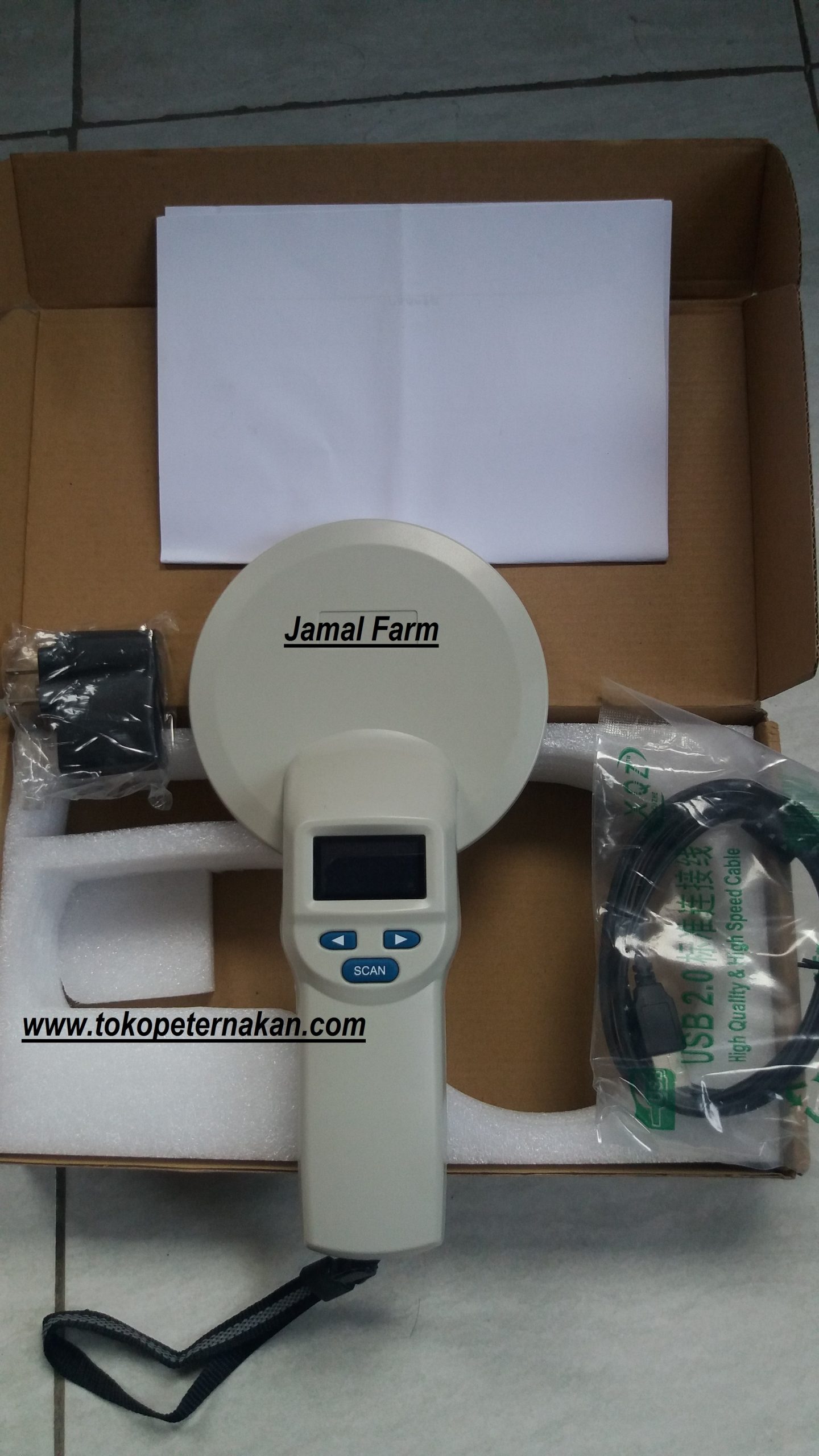 RFID READER MICROCHIP 134.2 KHz (Alat pembaca ear tag/bioglass tag/RFID ...